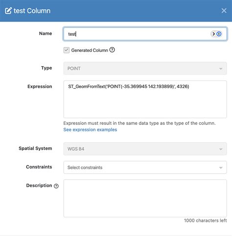 Generated Column And Point Data Bug Data Service Backendless Support