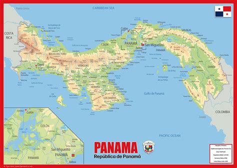 Panama Political Map Map Of Panama On Political World Map With