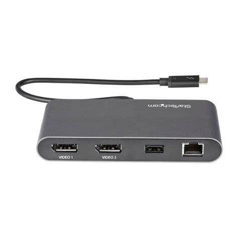 Startech Thunderbolt 3 Mini Portable Dock Dual Monitor 4k 60hz