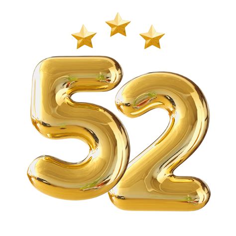 Numéro Anniversaire 52 Ans 11296973 Png