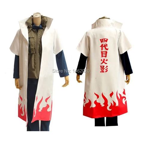 Naruto Cosplay Costume Naruto Th Hokage Cloak Robe White Cape Dust