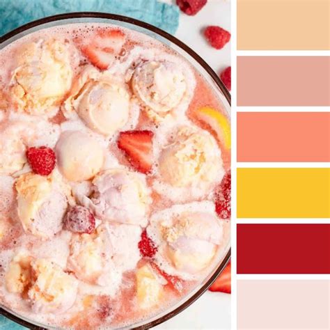 Raspberry Strawberry Lemon Rainbow Sherbet Punch Color Pallet Color Palette Challenge Color