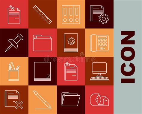 Set Line Scotch Computer Monitor With Keyboard Telephone Office