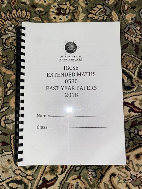 Igcse Extended Maths 0580 Past Year Papers 2018 And 2020 Hobbies And Toys Books And Magazines