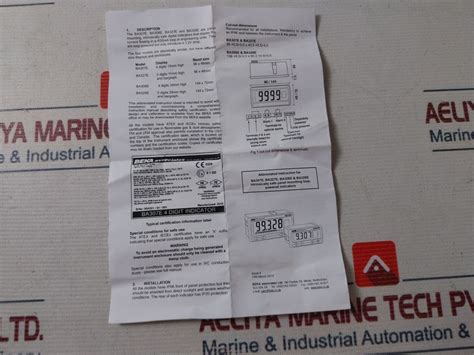 Beka Ba327e 5 Digit Indicator Aeliya Marine