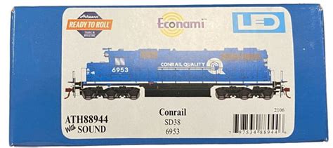 Ho Scale Athearn 88944 Conrail Sd38 Cr 6953 Dcc And Sound Sidetrack Hobby