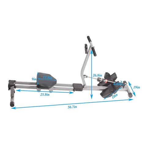 Hydraulic Rowing Machine Full Body Stamina Exercise Power With 12