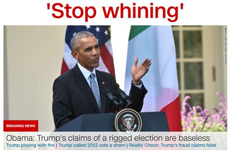 Meanwhile On Cnn Obama Tells Trump To Stop Whining About Claims