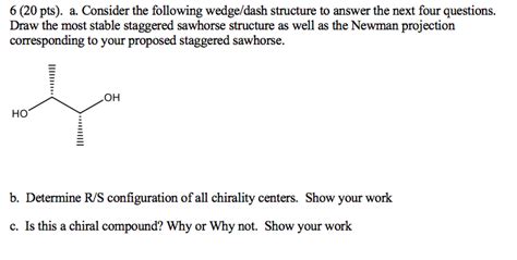Solved 6 20 Pts A Consider The Following Wedge Dash Chegg Com