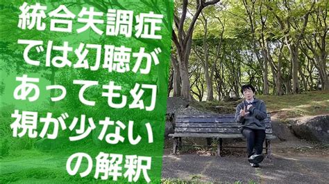 統合失調症では幻聴があっても幻視がない…の解釈 Youtube