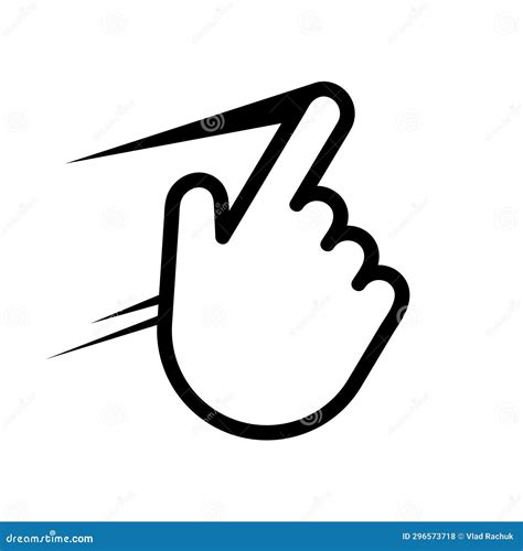 Swipe Icon Hand Swiping Stock Illustration Illustration Of Interface
