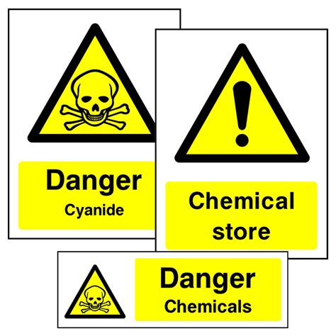 Chemical Safety Signs Caution Chemical Store Safety Sign Square