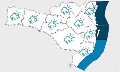Previsão do tempo Sol no oeste e chuva volumosa no leste de SC