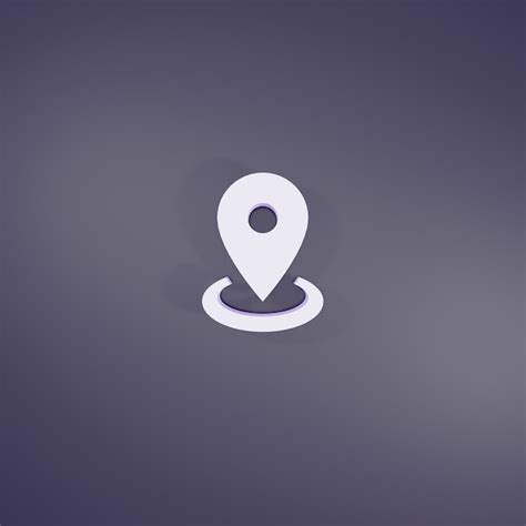 Premium Photo 3d Rendering Map Marker Radius Sign