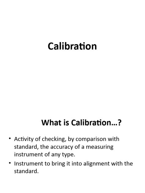 04 Calibration Pdf Calibration Accuracy And Precision
