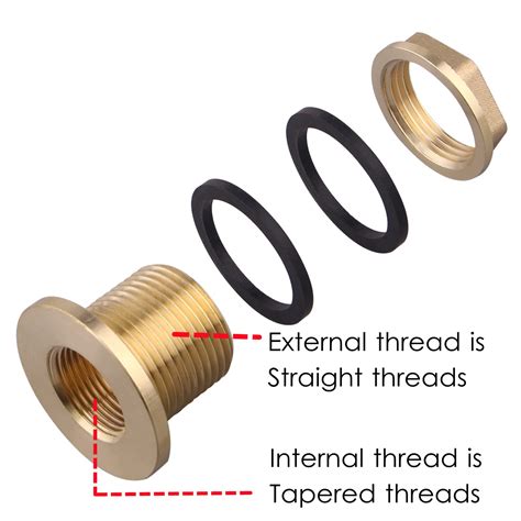 Govalve Brass Bulkhead Fitting 38 Npt Female X 12 Straight Male Thread