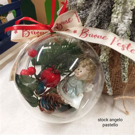 Angelo Pallina Idea Regalo Natale Sfera Casetta Confezione Artigianale