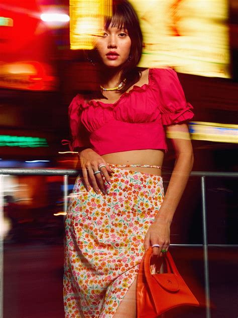 Puffed Sleeve Blouse Fuchsia Pomelo Fashion