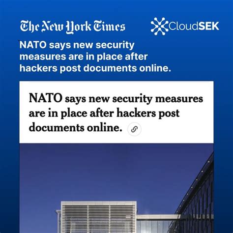 Sanchay Raj On Linkedin Cybersecurity Nato Threatintel Cloudsek