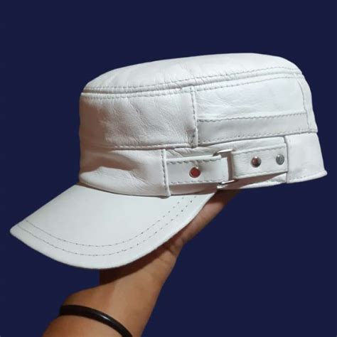 Jual Topi Komando Kulit Domba Asli 100 Topi Kulit Asli Pria Warna