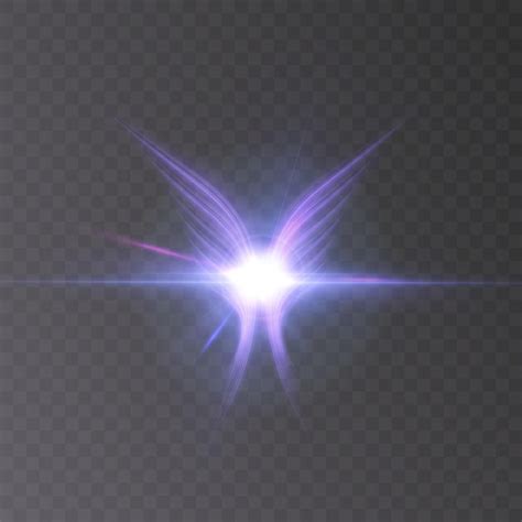 Premium Vector Purple Glowing Stylized Wings Vector