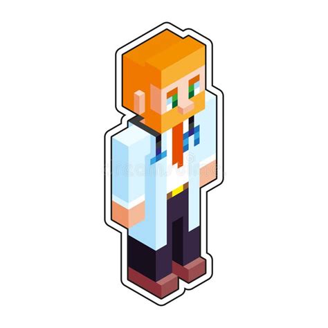 Isolated Medical Minecraft Vector Illustration Stock Vector