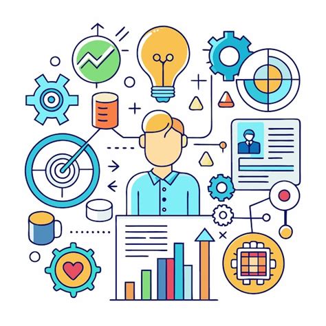 Businessperson With A Light Bulb And Datadriven Charts Premium Ai
