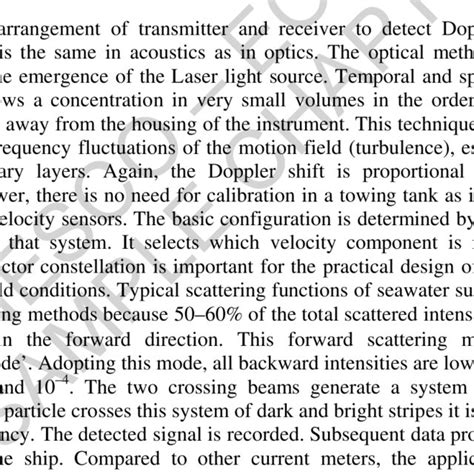 Working Principle Of The Acoustic Doppler Current Profiler Adcp