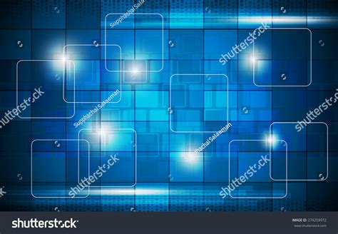 Abstract Technology Rectangle Pattern Background Stock Vector Royalty