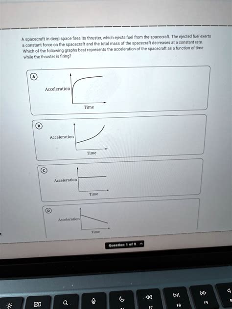 A Spacecraft In Deep Space Fires Its Thruster Which Ejects Fuel From The Spacecraft The Ejected