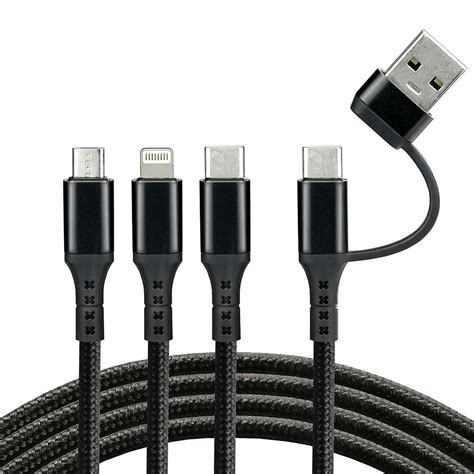 Kabel Pleciony USB USB C USB C Lightning Micro USB EverActive CBB