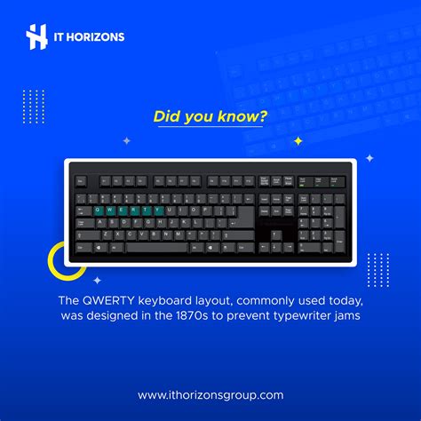 Ithorizons The Qwerty Keyboard Layout Commonly Used Today Was Designed In The 1870s To