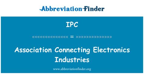 Ipc Significa Asociación De Industrias De Electrónica De Conexión Association Connecting