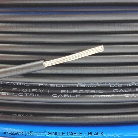 Black Mm Awg Single Core Cable V Led Per Meter Eledric