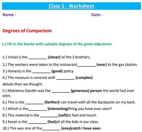 Quantitative Comparison Worksheets Quantitative Comparison Worksheets