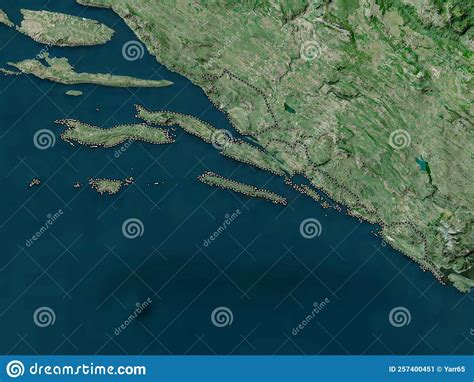 Dubrovacko Neretvanska Croatia High Res Satellite No Legend Stock