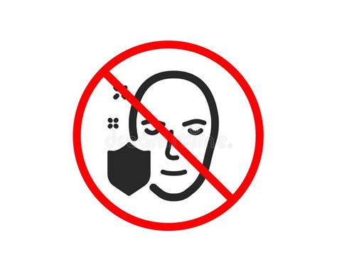 Face Detection Protected Icon Secure Access Sign Vector Stock Vector Illustration Of Person