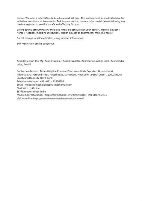 Aeknil Injection 150 Mg At Rs 200box Paracetamol Inj In Delhi Id