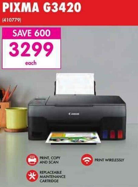 Canon Pixma G3420 MegaTank Printer offer at Makro