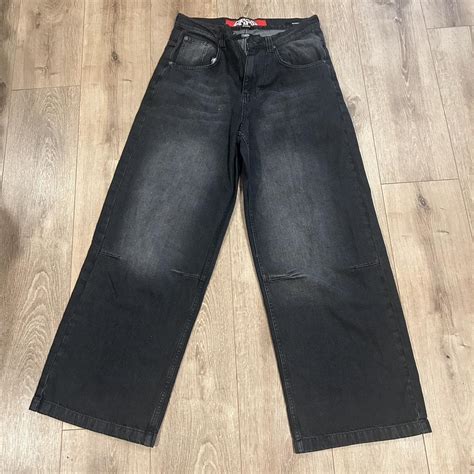 Jaded London Wide Leg Colossus Dark Washed Jeans Depop