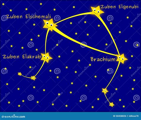 Libra Constellation Space Stars Background Vector
