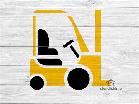 Forklift Stencil Warehouse Vehicle Stencil Construction Etsy