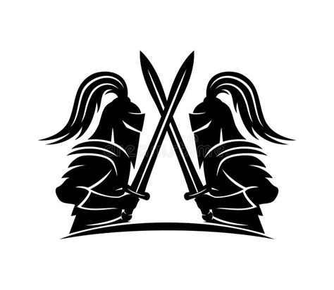 Set Of Knights With Swords Stock Vector Illustration Of History 36415308