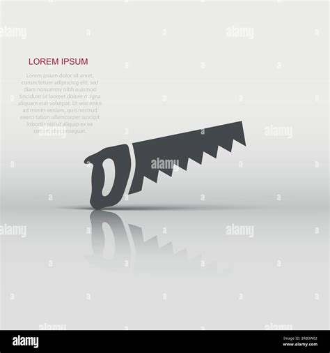 Saw Blade Icon In Flat Style Working Tools Vector Illustration On