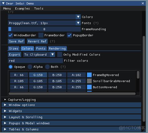 Imgui Imgui实例解析之showstyleeditor Colors51cto博客imgui