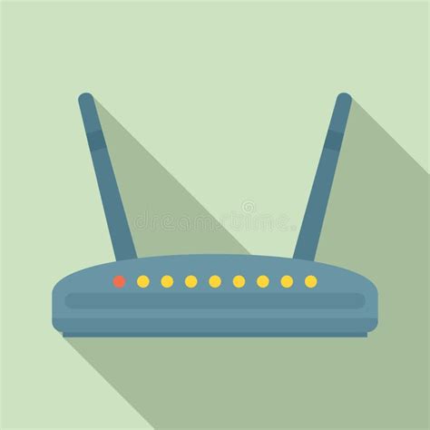 Computer Router Icon Flat Style Stock Vector Illustration Of