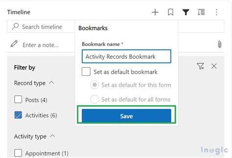 How To Bookmark Activities On The Timeline In Dynamics 365 CRM Power