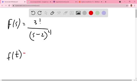 solved evaluate the inverse laplace transform of the given function f