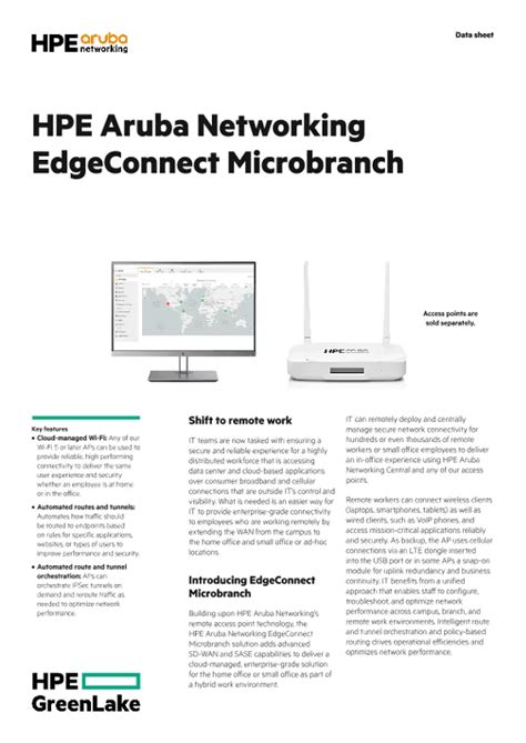 Hpe Aruba Networking Edgeconnect 10104 4x Rj45 101001000 Gateway Data