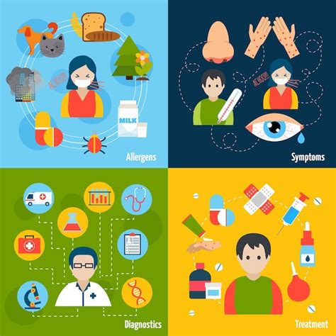 Conjunto De Iconos De Alergias Descargar Vectores Gratis